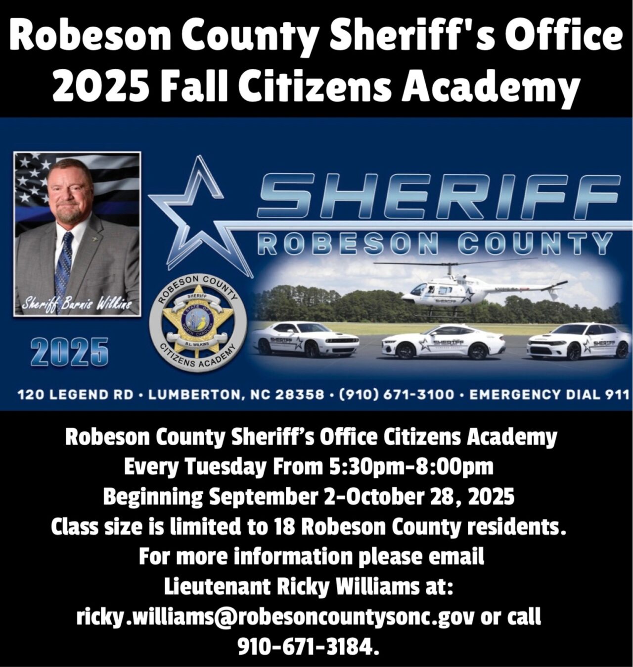 Citizens’ Academy | Robeson County NC Sheriff's Office